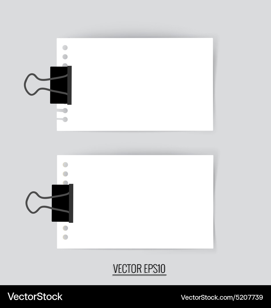 Collection of various white papers ready for your Vector Image