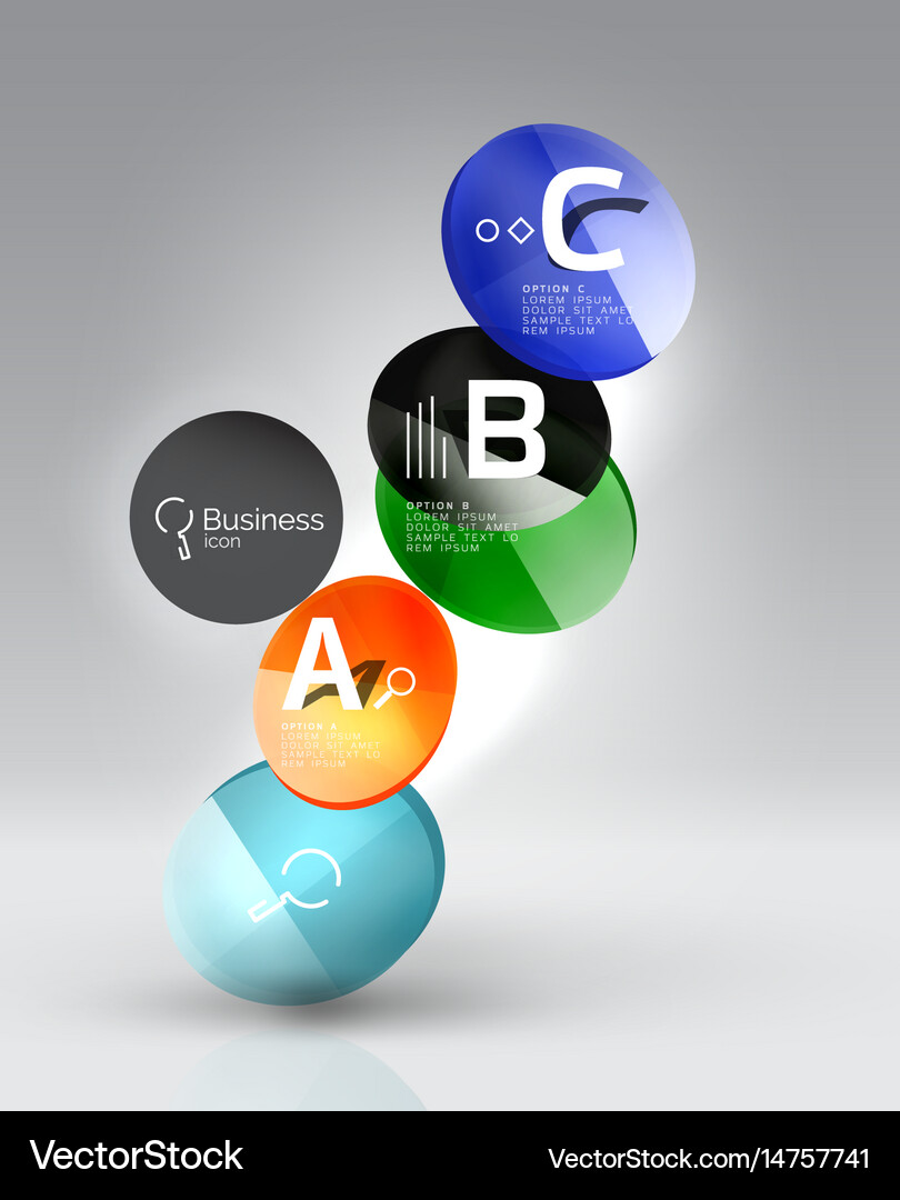 Circle banner template Royalty Free Vector Image