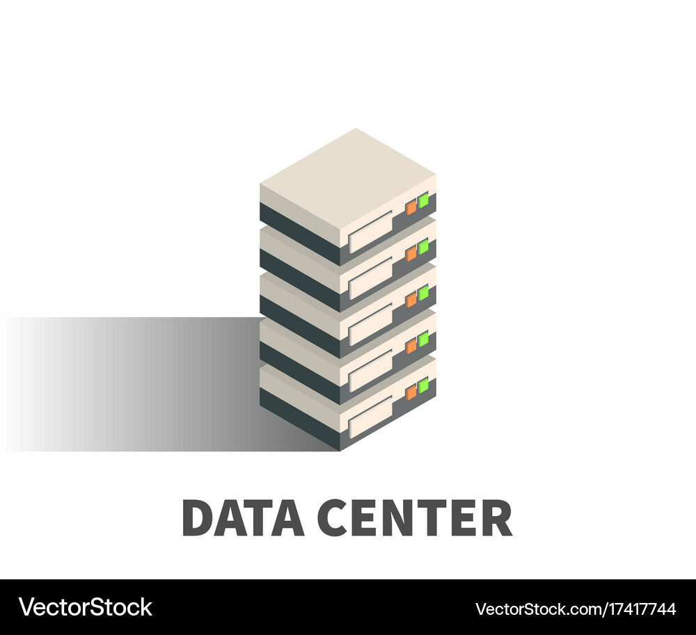 Data center icon symbol Royalty Free Vector Image