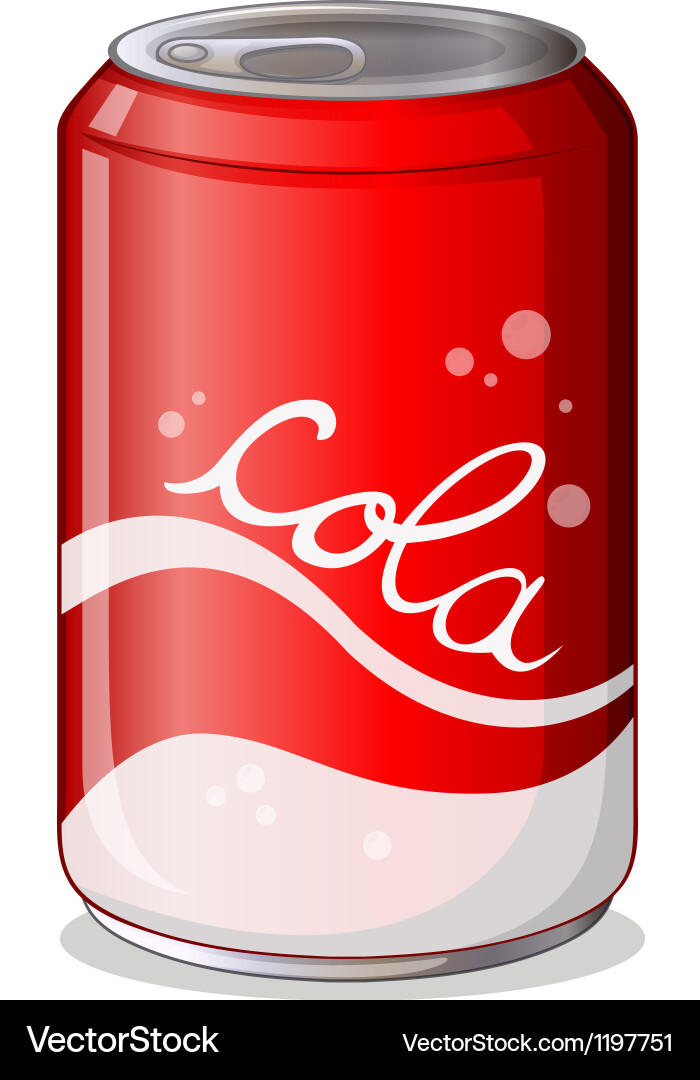 A can of cola Royalty Free Vector Image - VectorStock