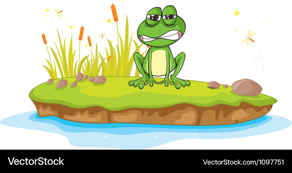 Angry Cartoon Frog Royalty Free Vector Image - VectorStock