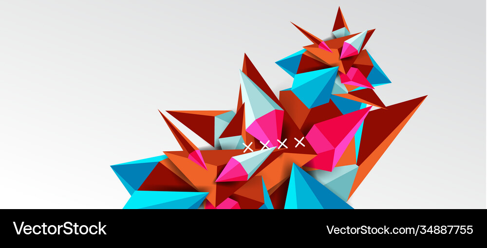 3d low poly abstract shape background Royalty Free Vector