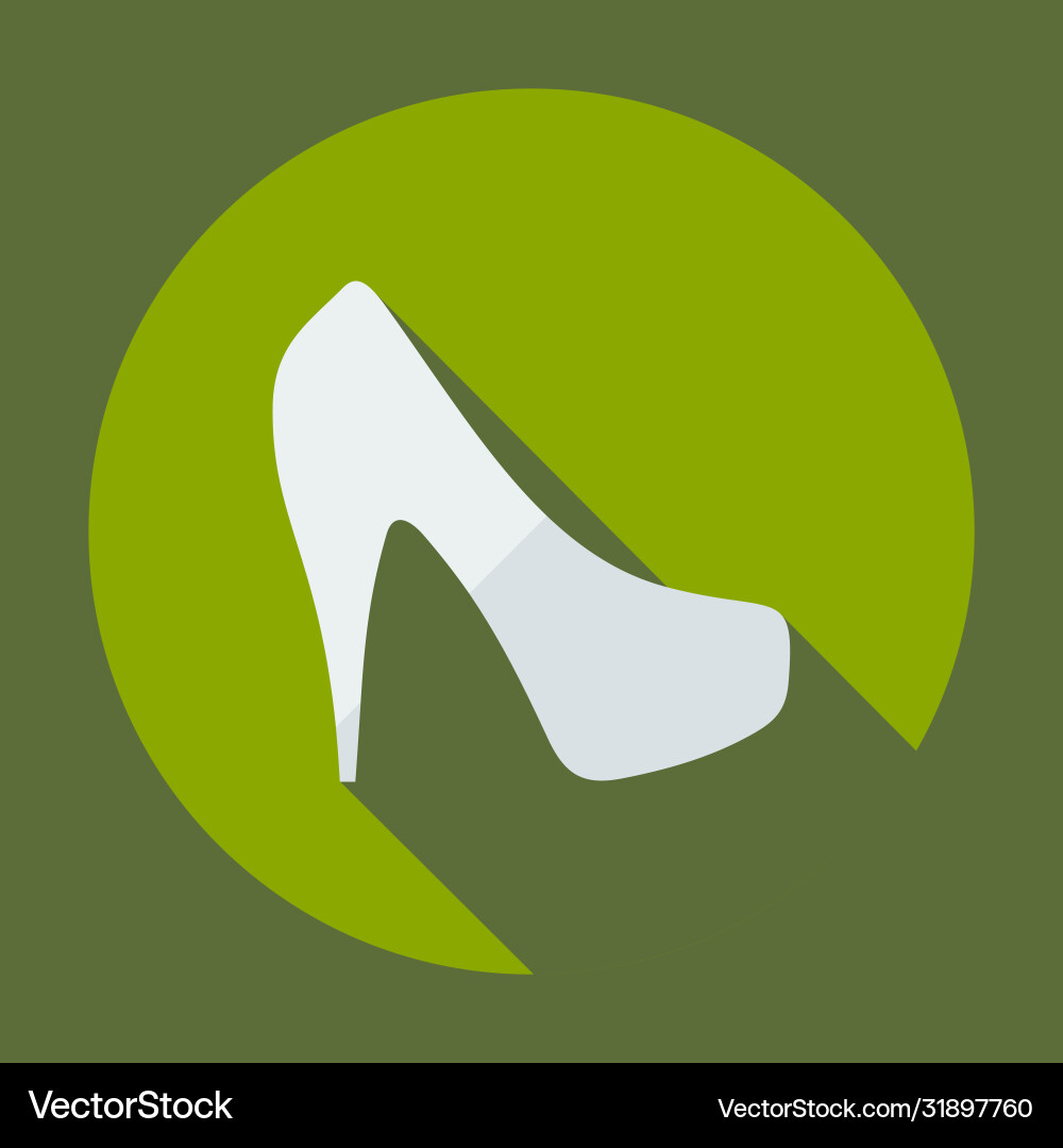 Flat modern design with shadow icon womens shoes Vector Image