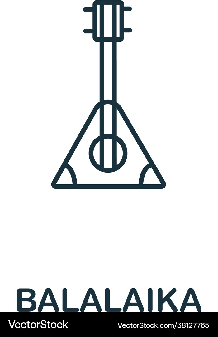 Balalaika icon from russia collection simple line Vector Image