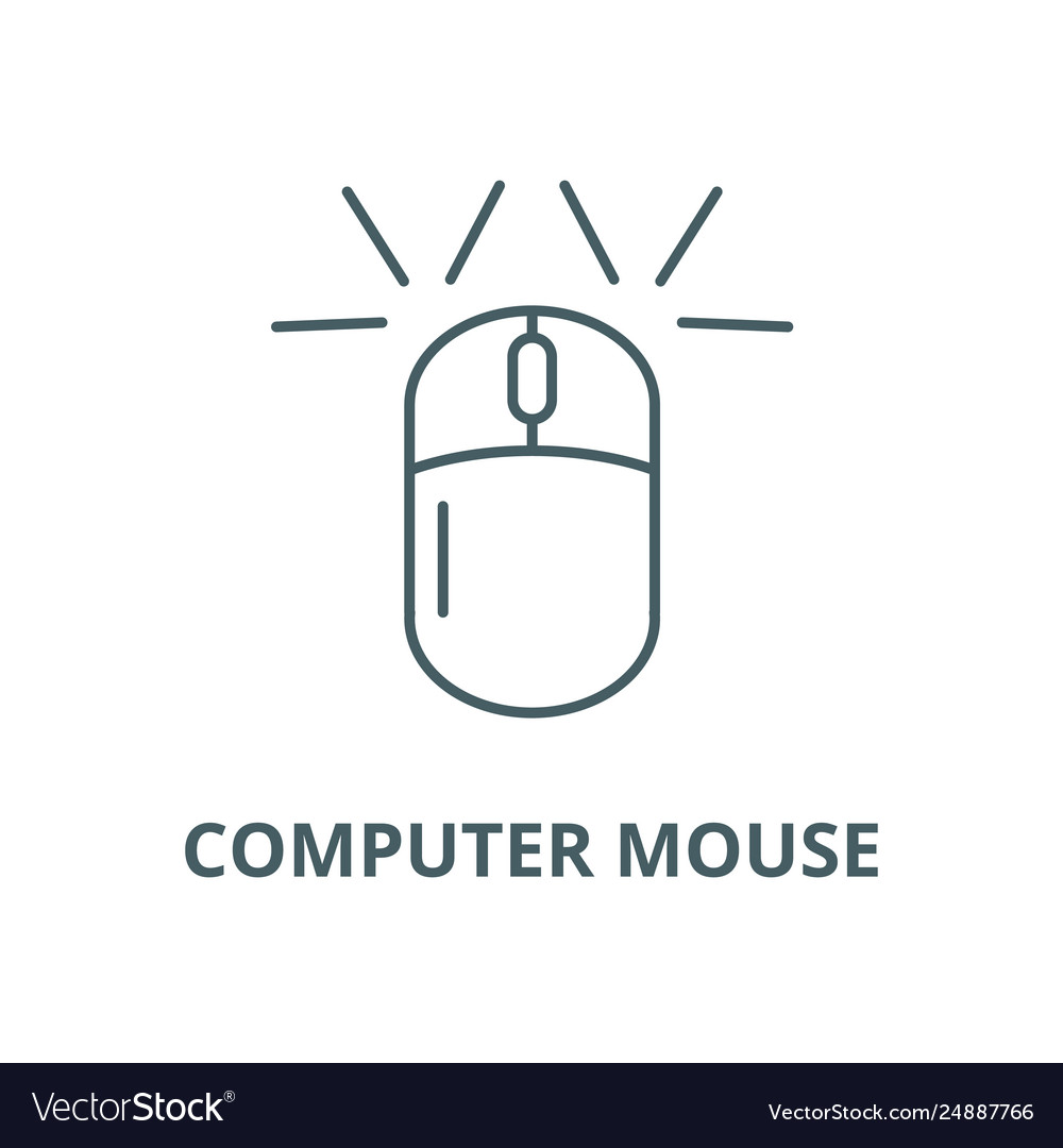 Computer mouse line icon mouse Royalty Free Vector Image Computer mouse line icon mouse Royalty Free Vector Image