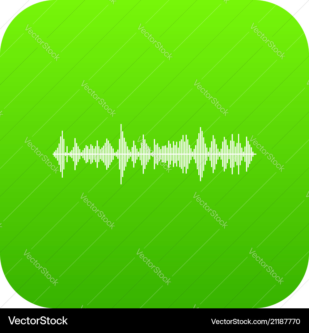 Musical pulse icon digital green Royalty Free Vector Image
