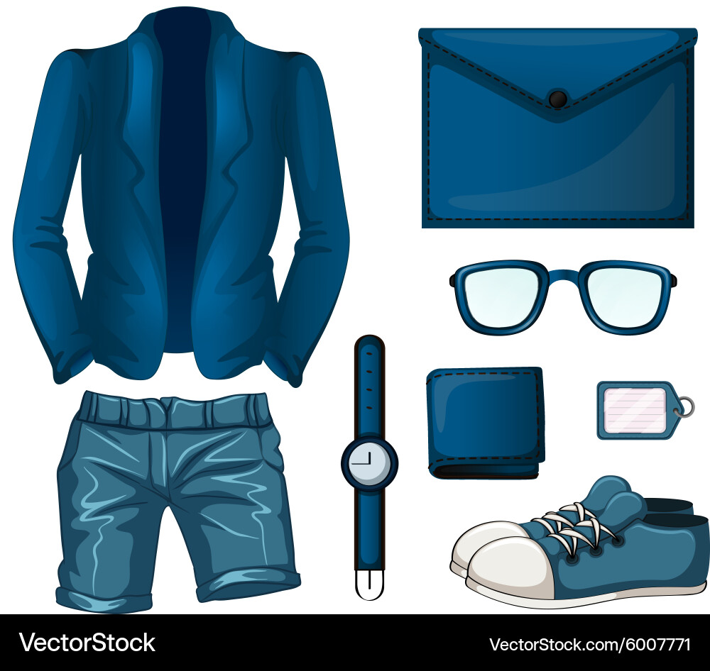 Blue color set flashcard Royalty Free Vector Image