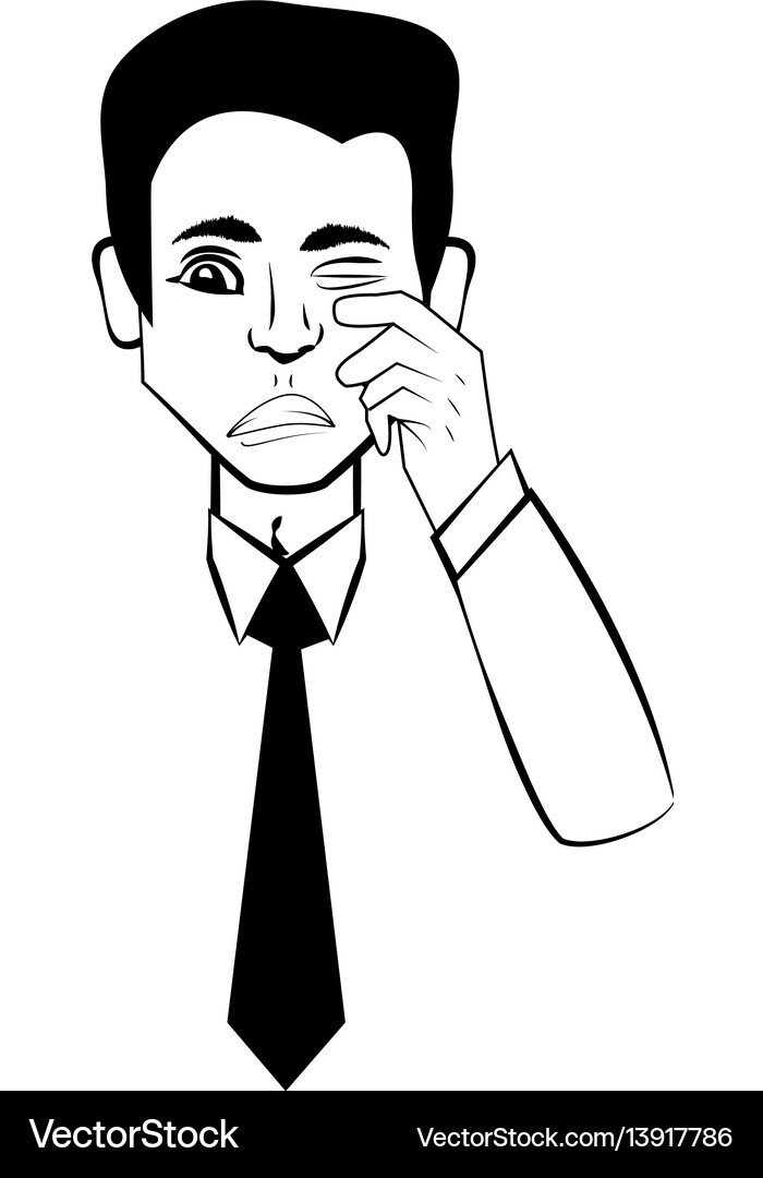 Man character posture line Royalty Free Vector Image