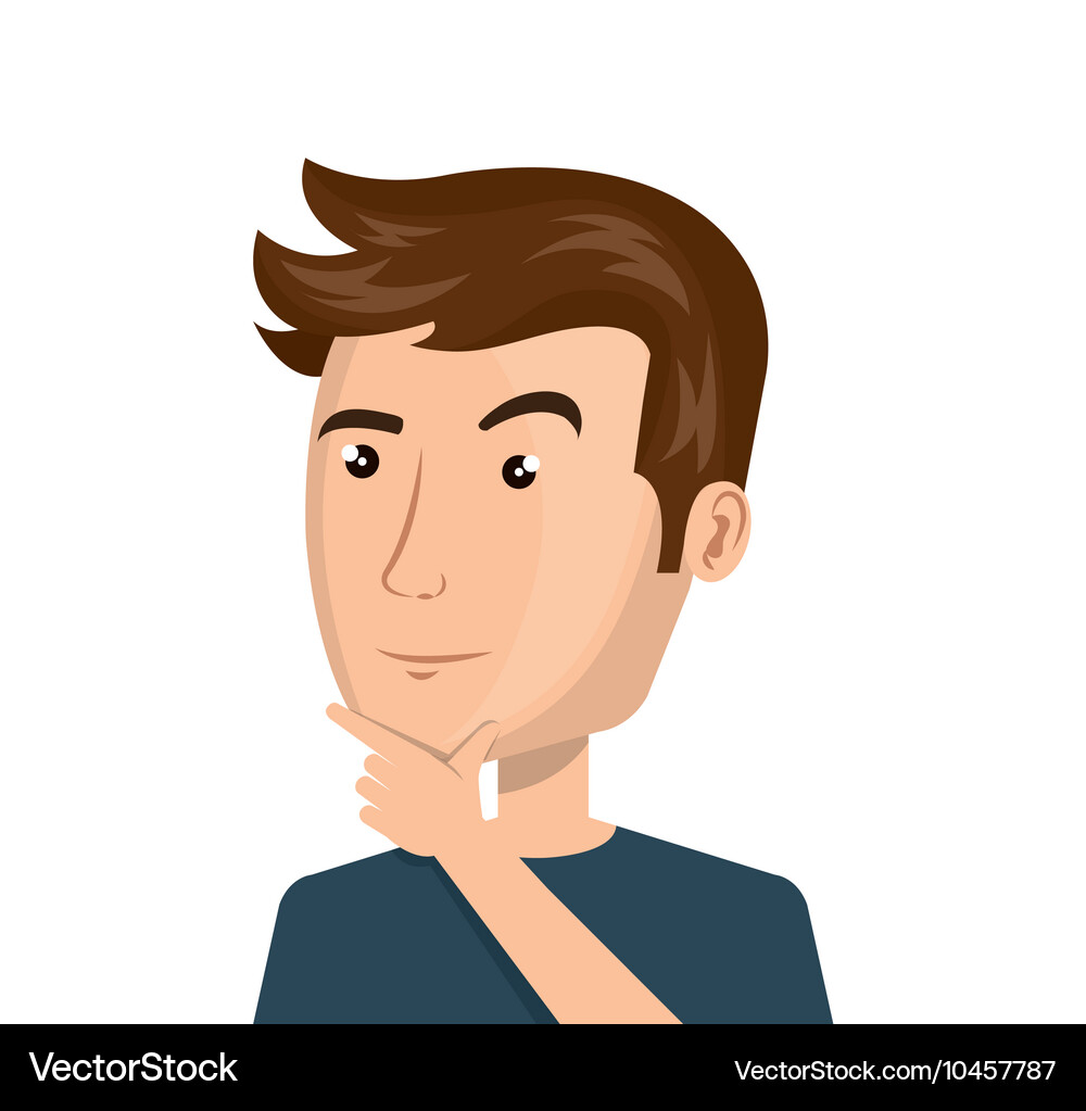 Man person thinking icon Royalty Free Vector Image