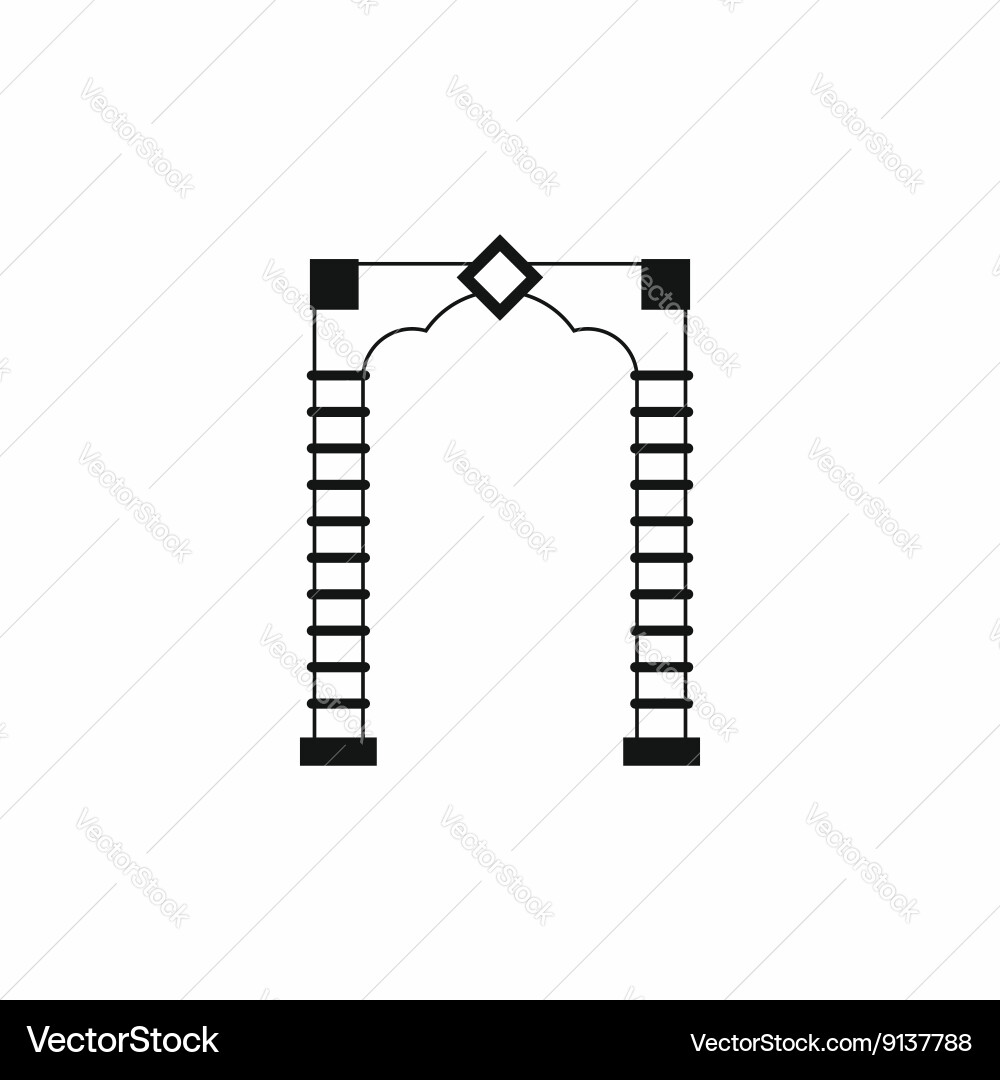 Arch icon simple style Royalty Free Vector Image