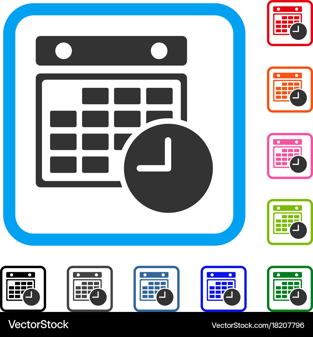 Time table framed icon Royalty Free Vector Image