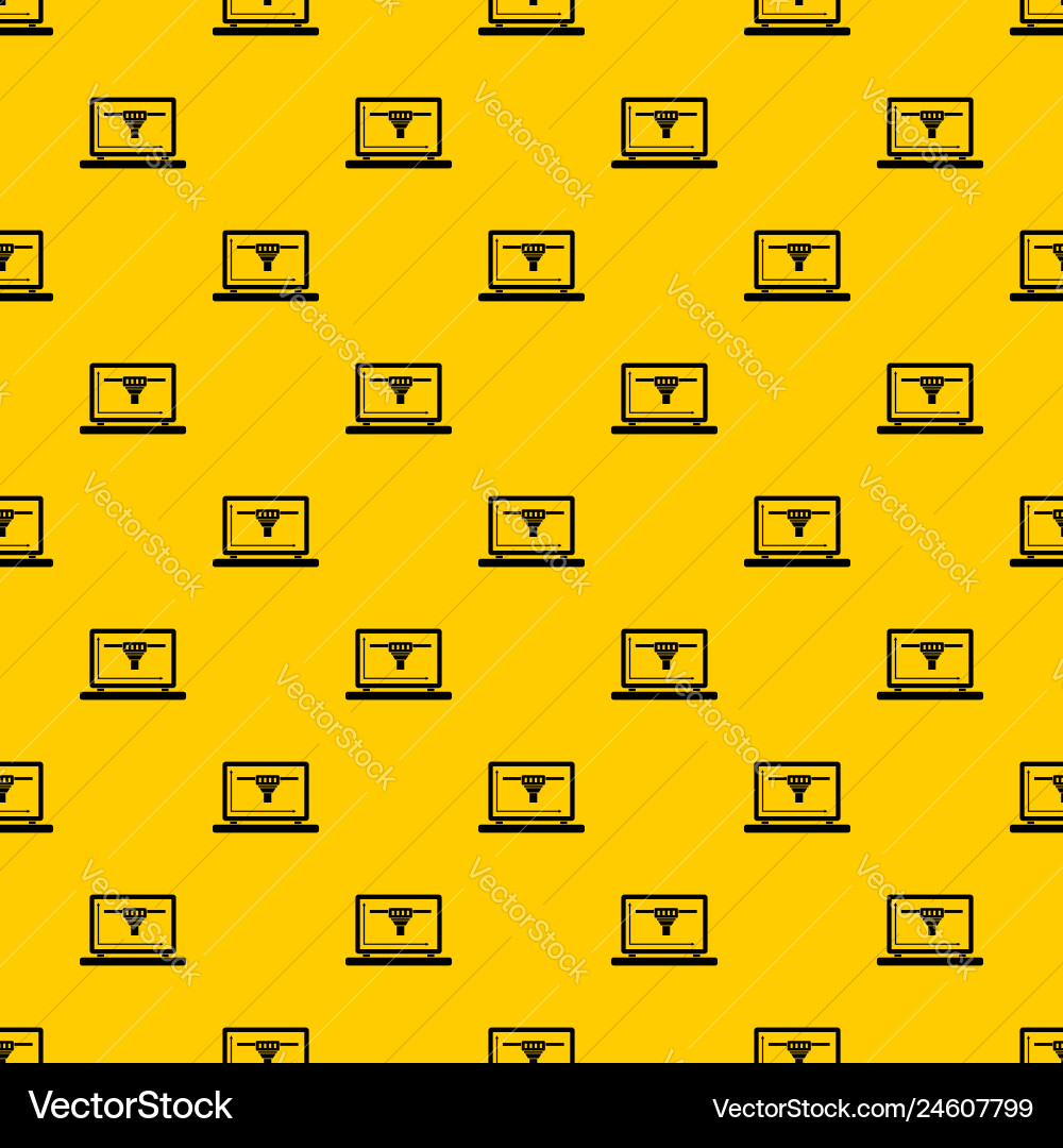 Laptop with 3d design pattern Royalty Free Vector Image
