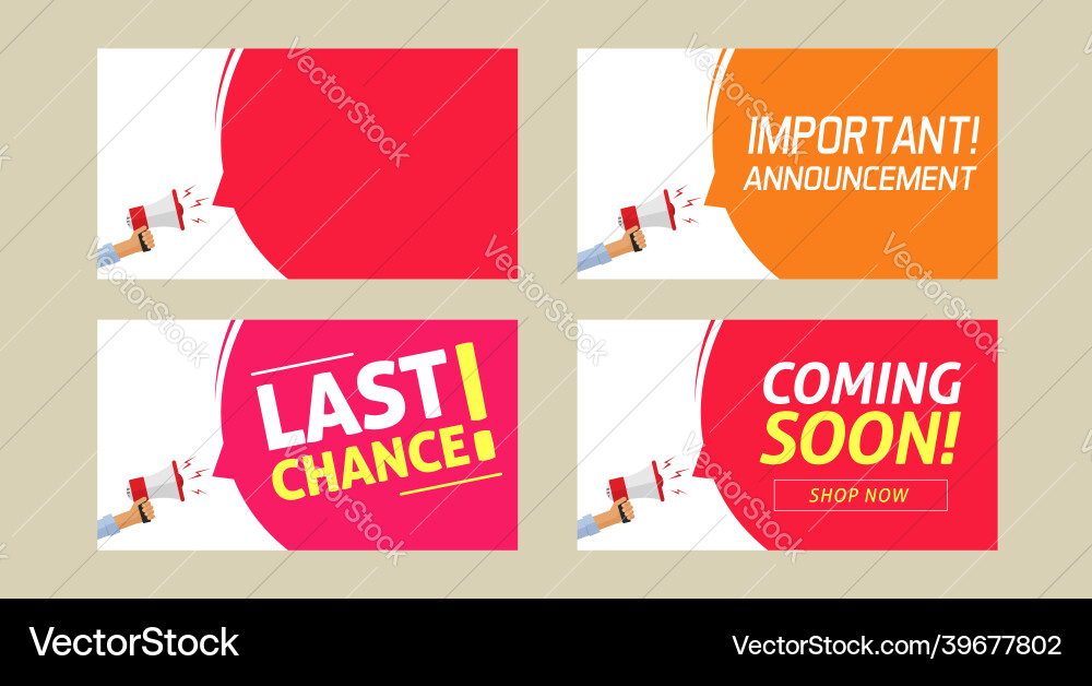 Important announcement info message last chance Vector Image