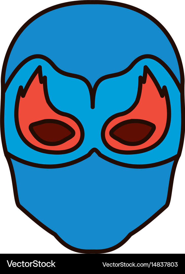 Colorful silhouette with faceless man superhero Royalty Free Vector ...