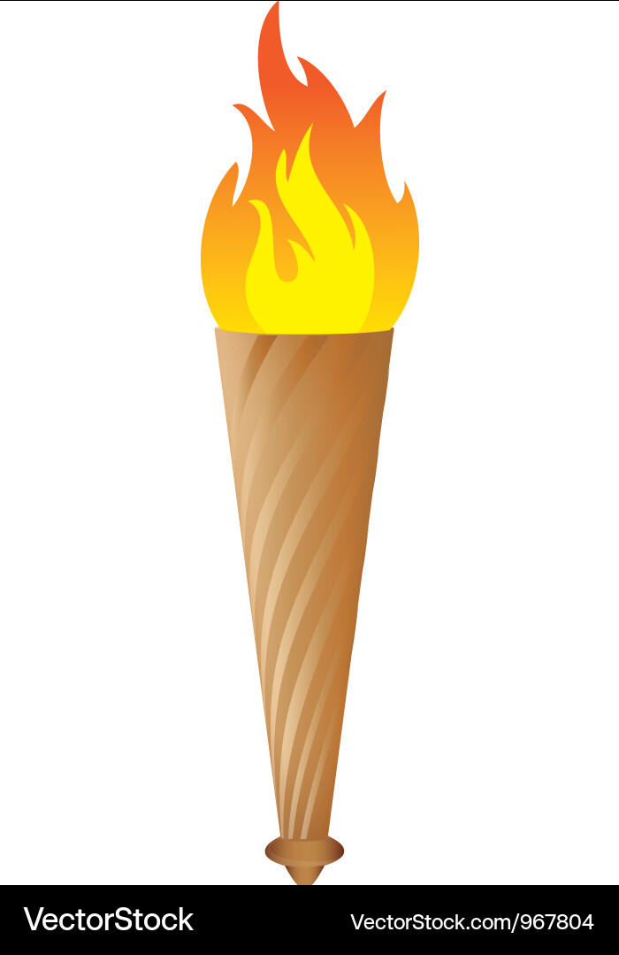 Fire torch Royalty Free Vector Image - VectorStock
