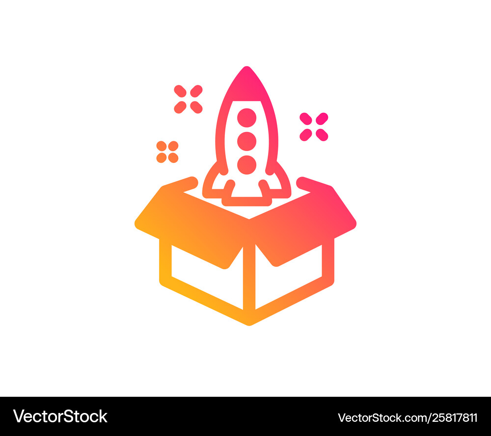 Startup icon launch project sign Royalty Free Vector Image