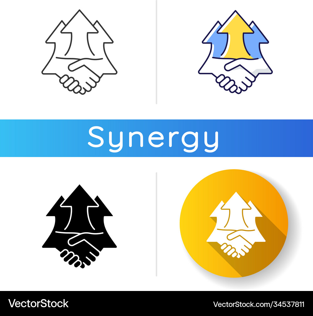 Synergy effects icon Royalty Free Vector Image