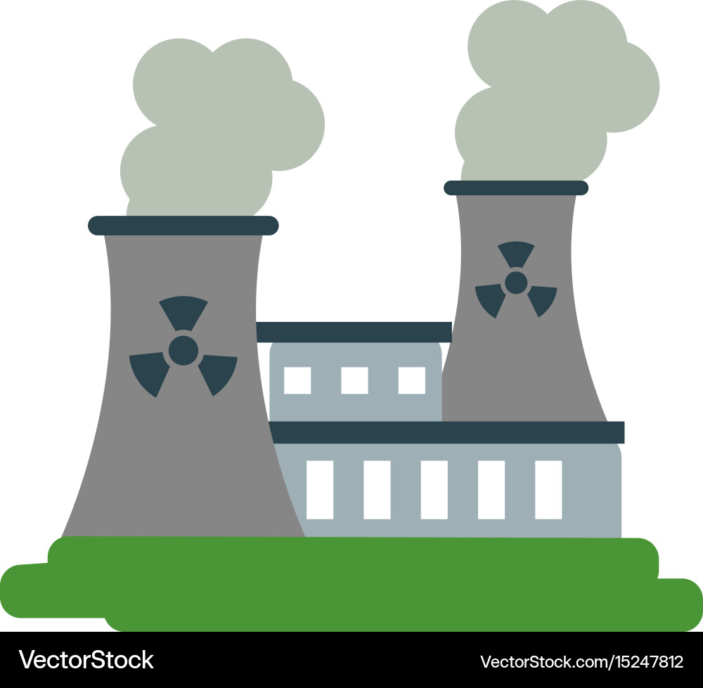 Factory cartoon fla Royalty Free Vector Image - VectorStock