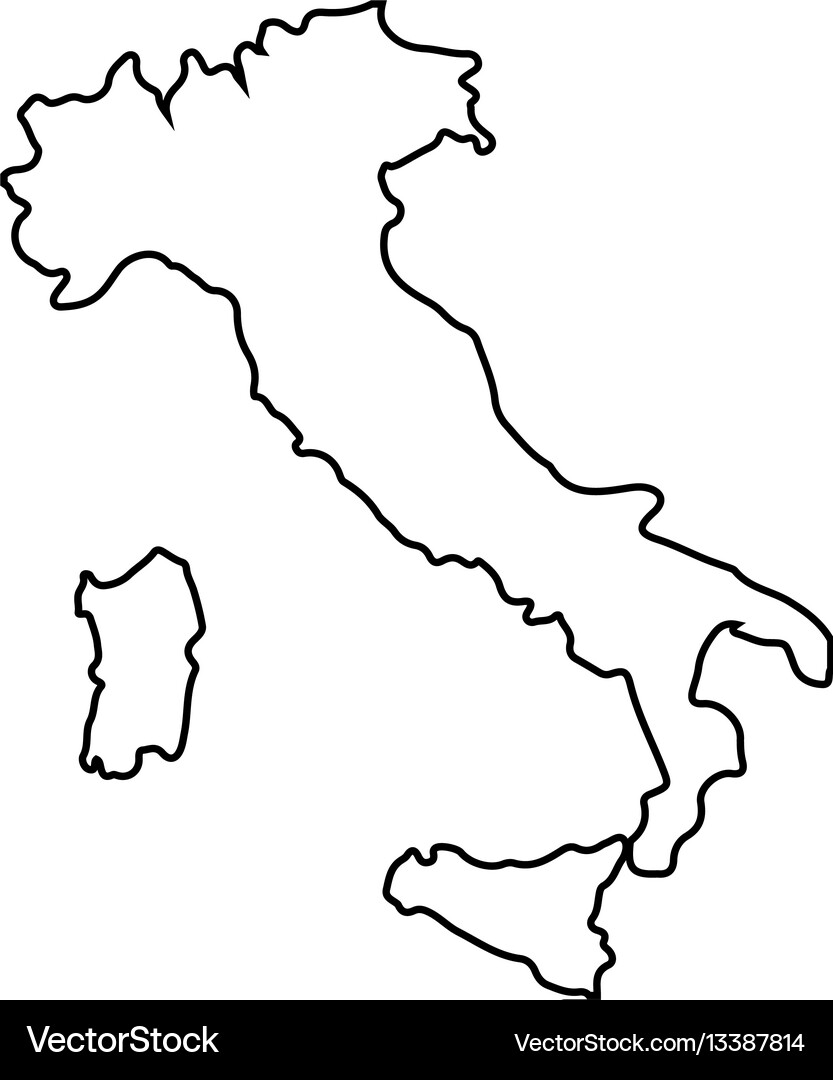 Isolated italian map Royalty Free Vector Image