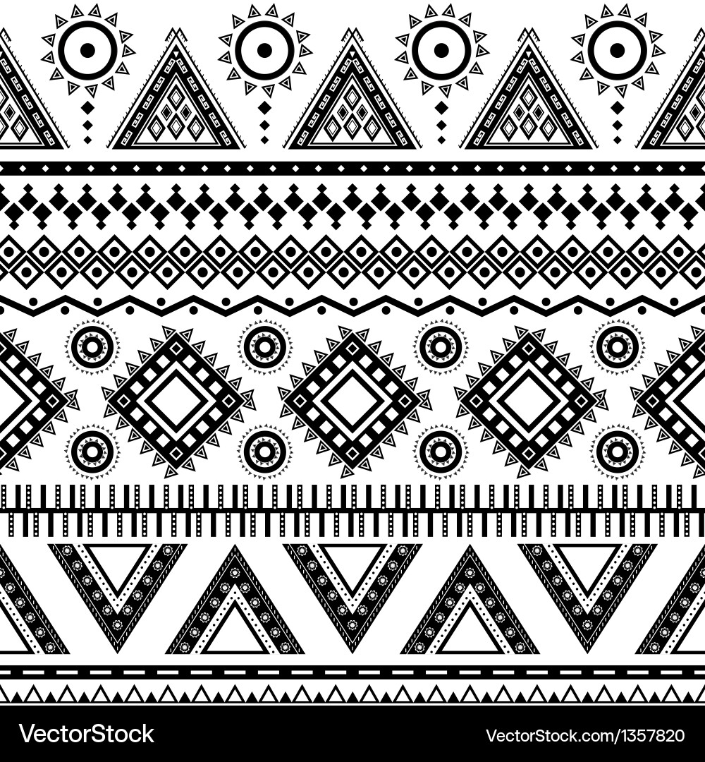 Tribal aztec seamless pattern Royalty Free Vector Image
