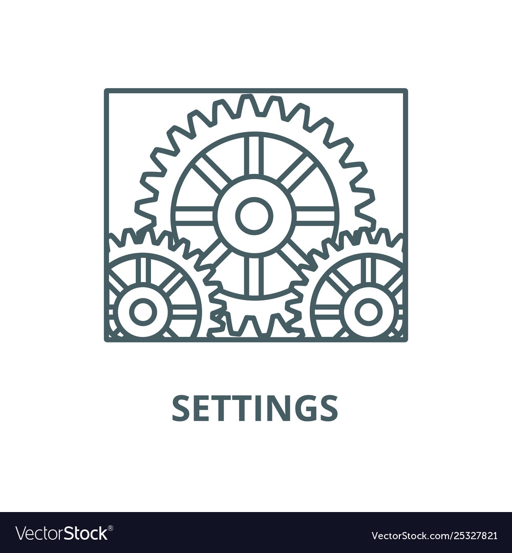 Settings engine line icon linear concept Vector Image