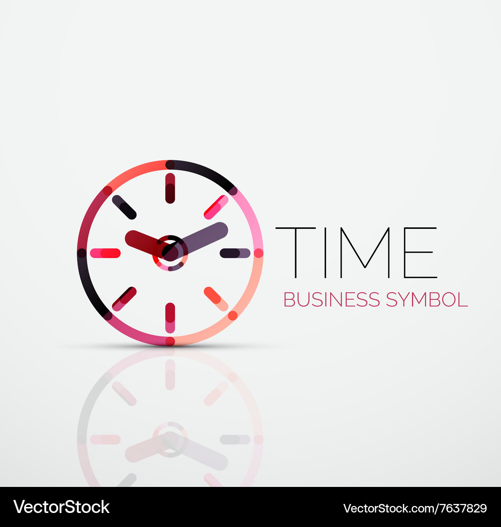 Abstract logo idea time concept or clock Vector Image