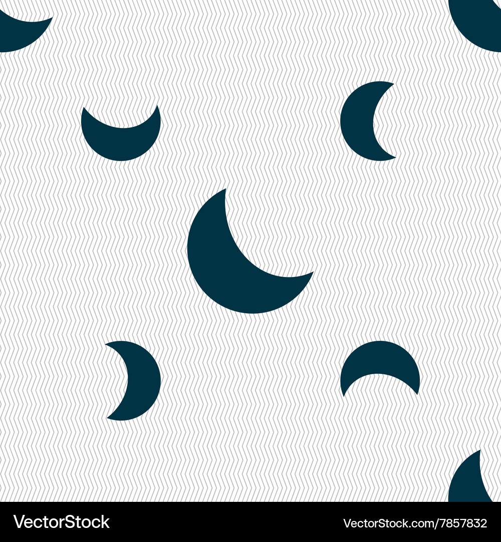 Moon icon sign seamless pattern with geometric Vector Image