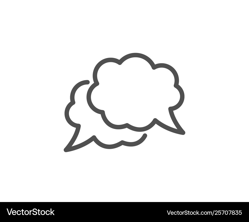 Chat comment line icon comic speech bubble sign Vector Image