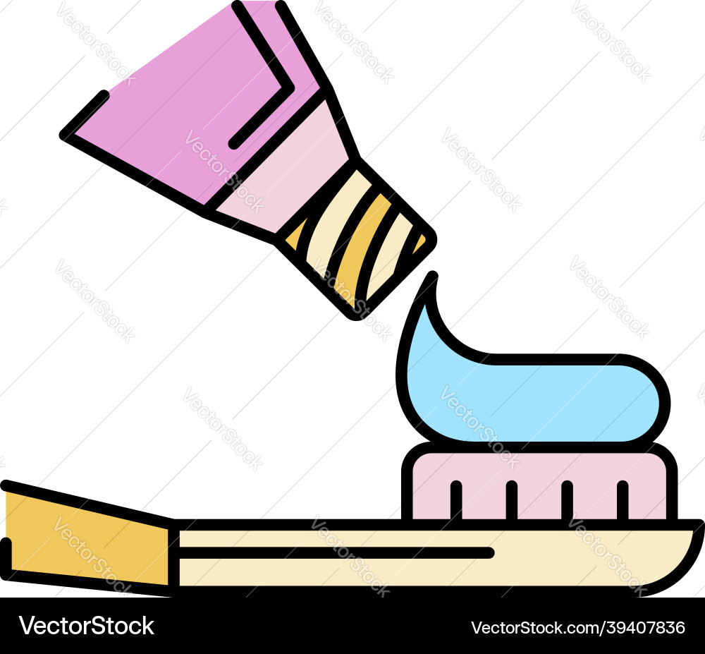 New formula toothpaste icon color outline Vector Image