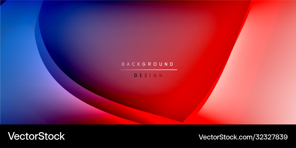 Fluid gradient waves with shadow lines and glowing