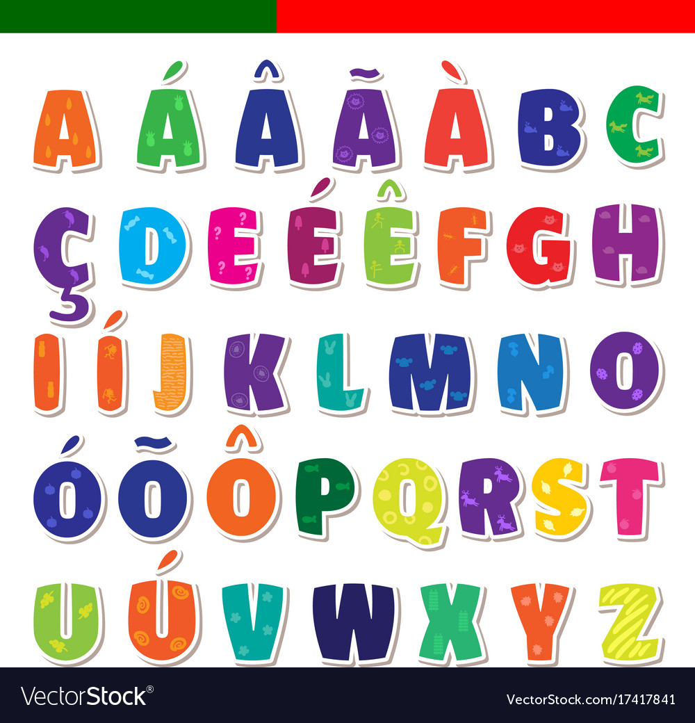 Cute Funny Childish Portuguese Alphabet Royalty Free Vector cute-funny-childish-portuguese-alphabet-royalty-free-vector