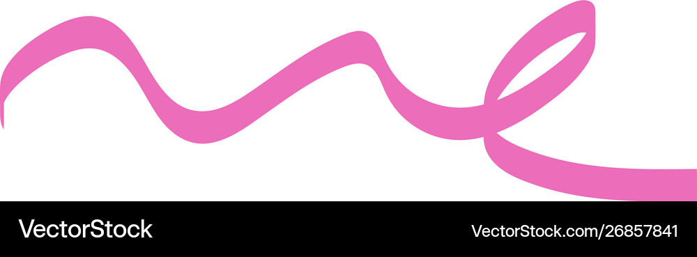 Pink ribbon graphic design template isolated Vector Image