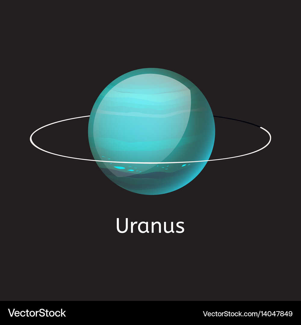 High quality space planet galaxy astronomy uranus Vector Image