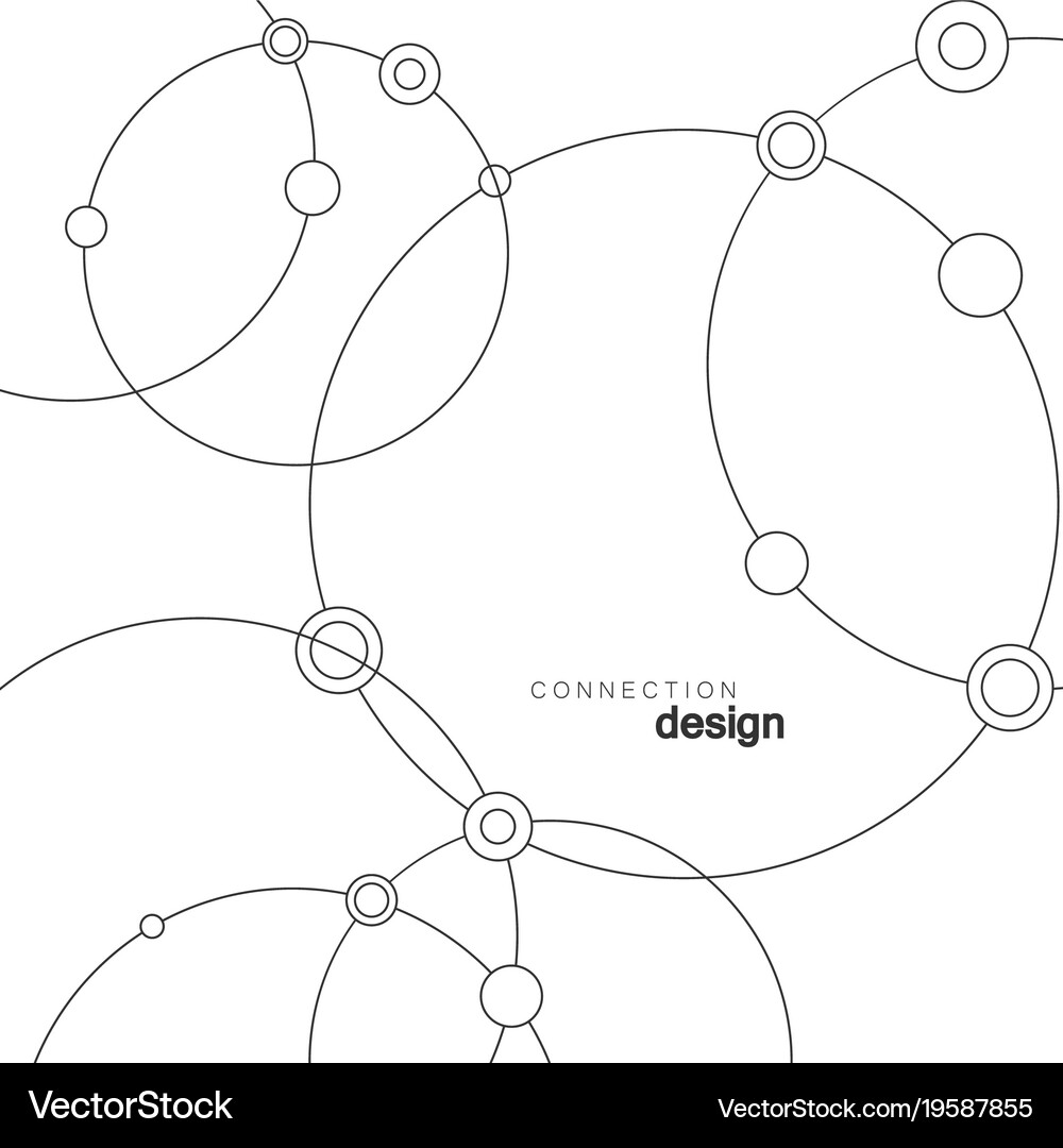 Technology abstract dot and circle connection Vector Image
