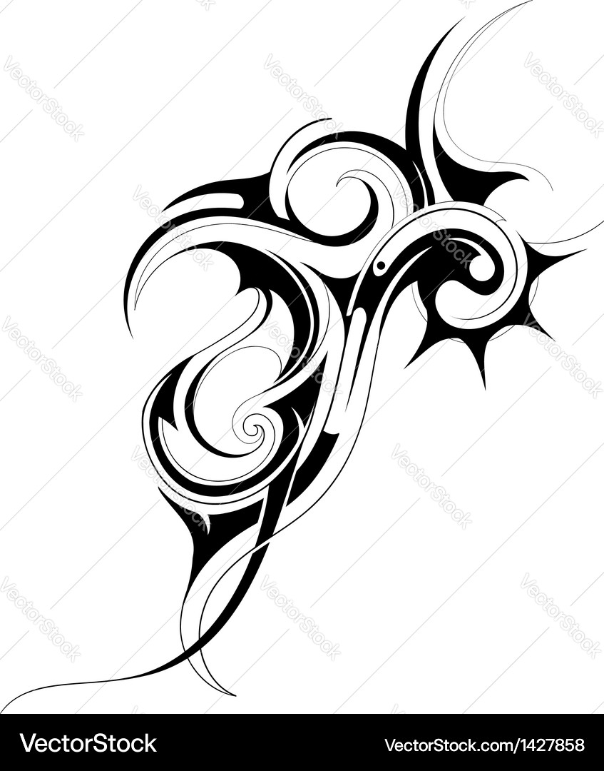 Abstract tribal design Royalty Free Vector Image