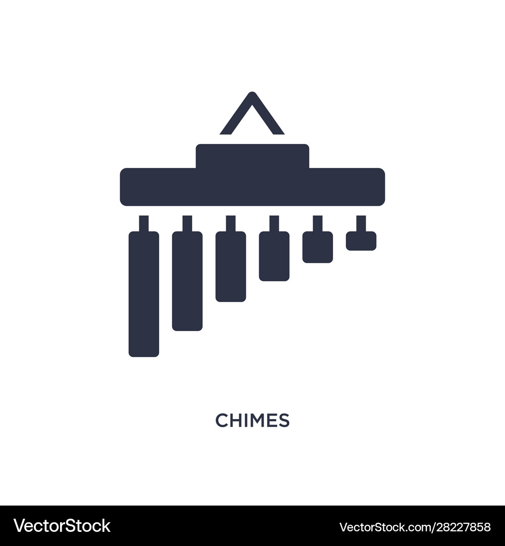 Chimes icon on white background simple element Vector Image