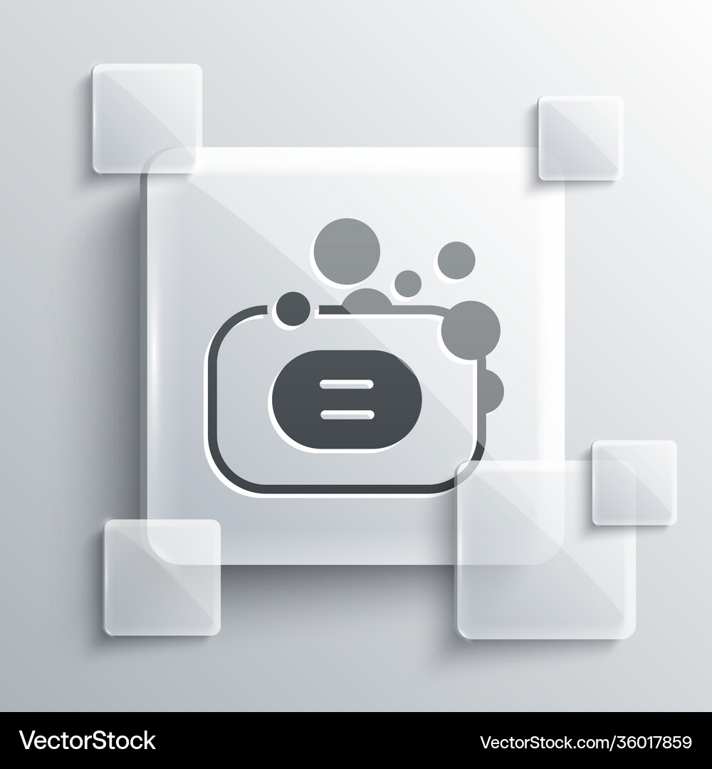 Grey bar soap icon isolated on background Vector Image
