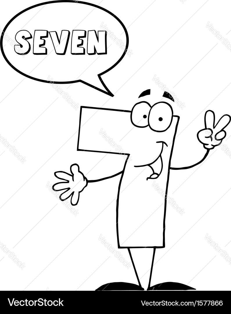 Cartoon digits Royalty Free Vector Image - VectorStock