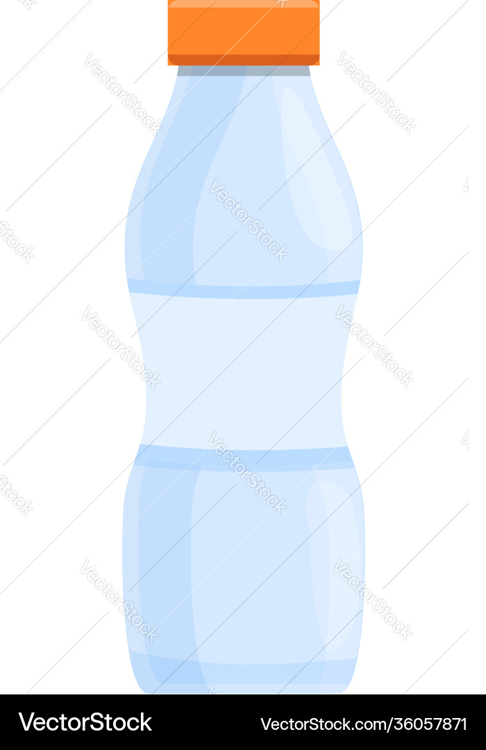 Milk plastic bottle icon cartoon style Royalty Free Vector