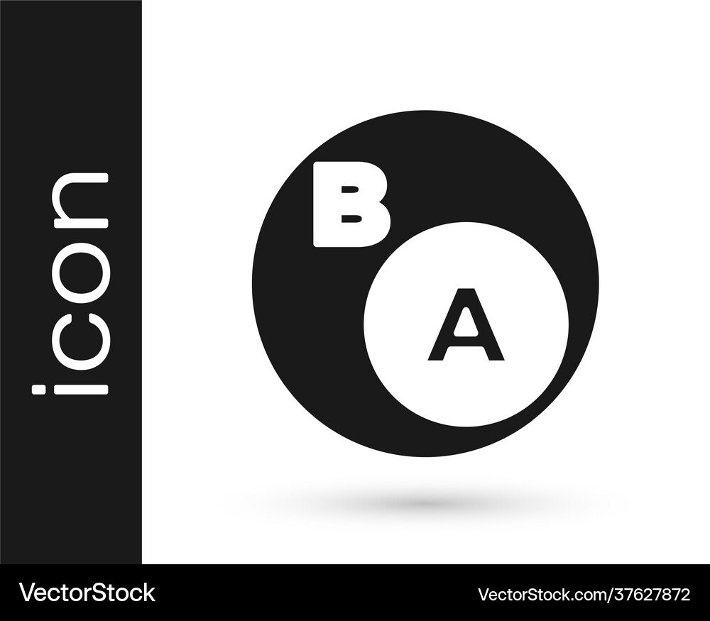 Black subsets mathematics a is subset b icon Vector Image