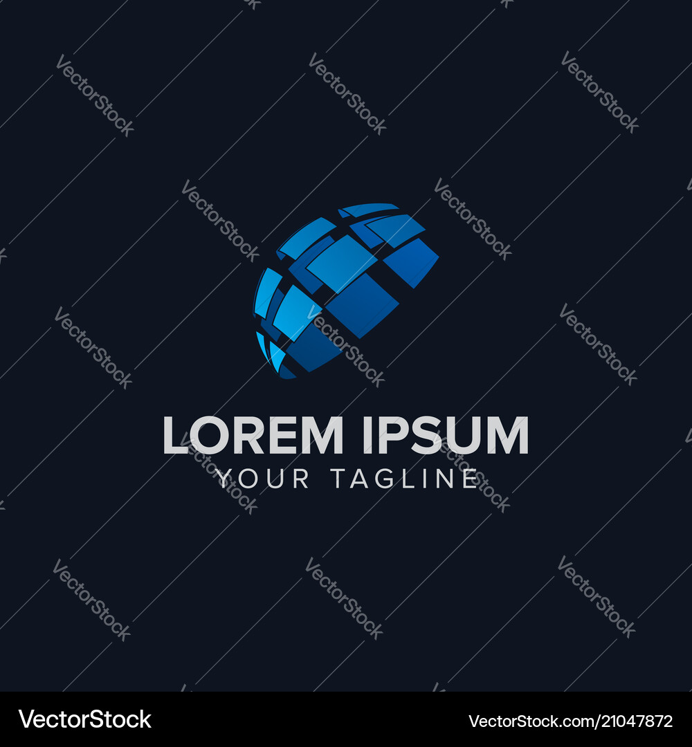 Creative technology logo design concept design Vector Image