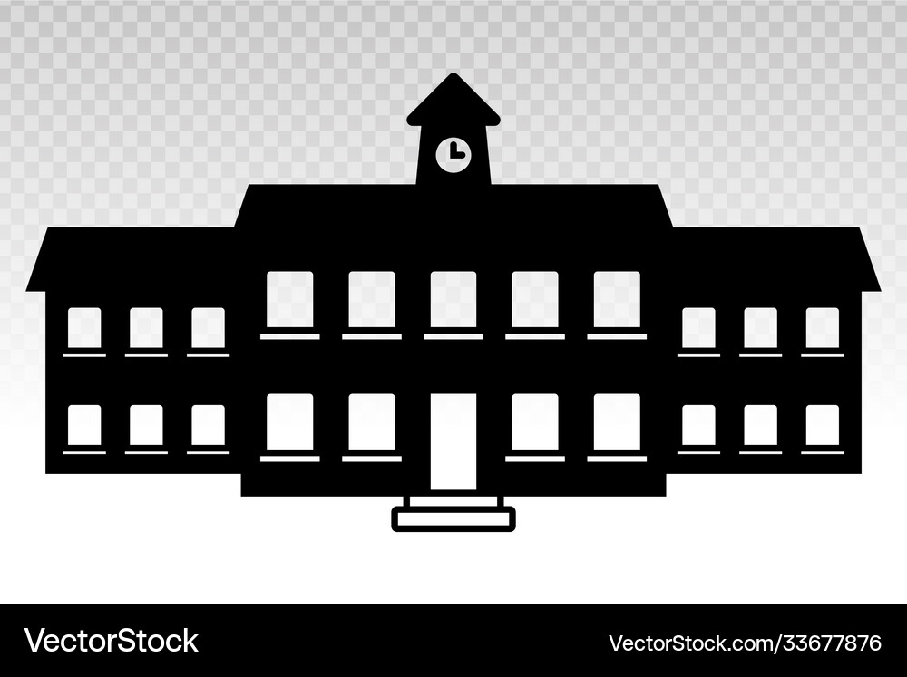 School building flat icon for educational apps Vector Image