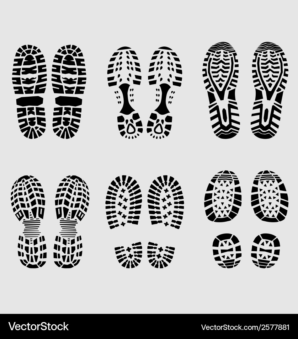 Shoe print Royalty Free Vector Image - VectorStock