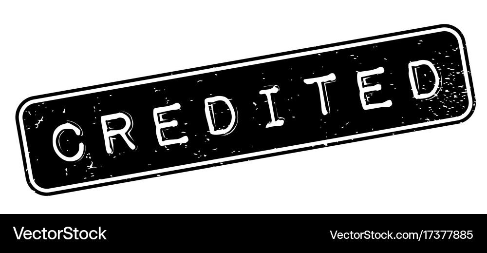 Credited rubber stamp Royalty Free Vector Image