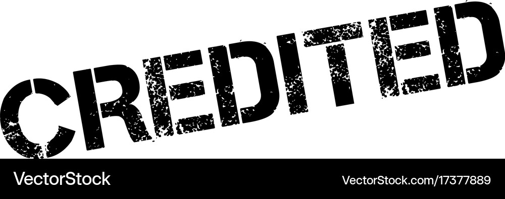 Credited rubber stamp Royalty Free Vector Image