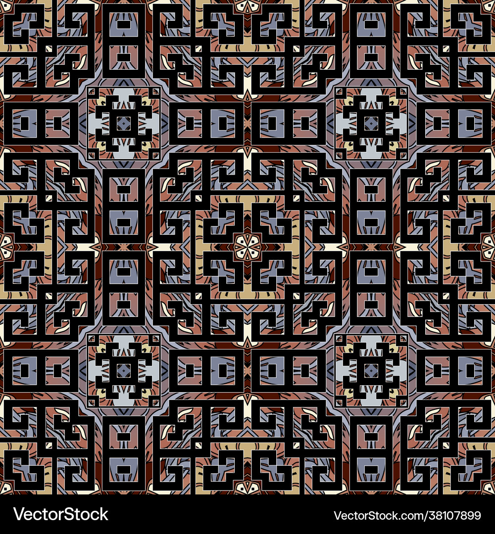 Colorful tribal ethnic seamless pattern textured Vector Image