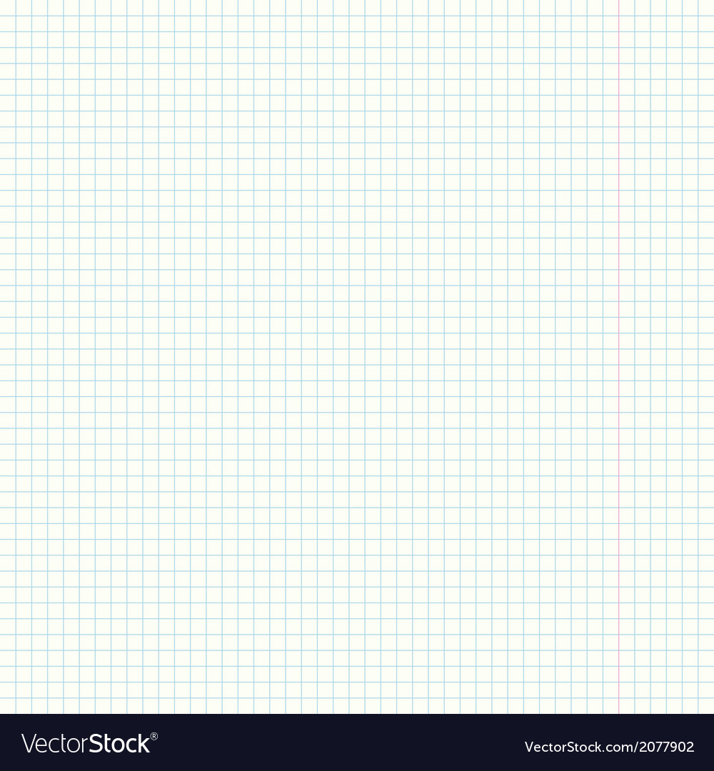 Square ruled notebook or exercise book page Vector Image Square ruled notebook or exercise book page Vector Image