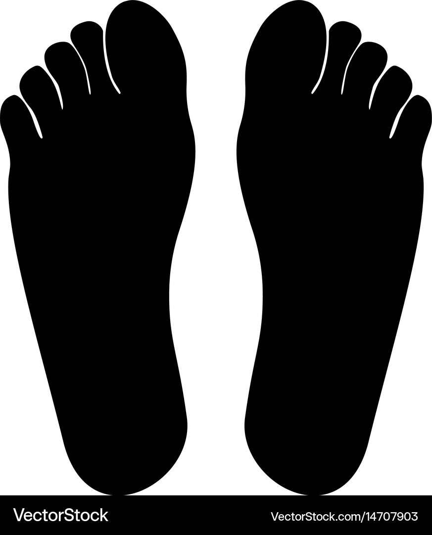 Footprint heel black color icon Royalty Free Vector Image