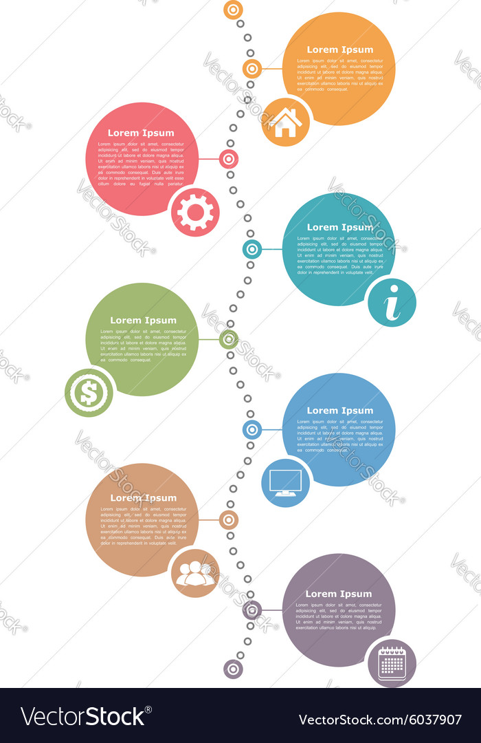 Vertical Timeline Template Royalty Free Vector Image - VectorStock