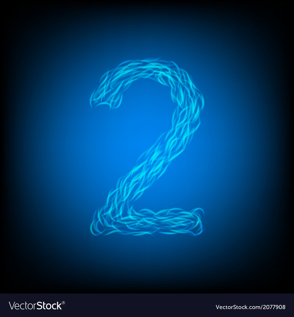 Fire number 2 Royalty Free Vector Image - VectorStock